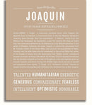 Joaquin Personalized Name Meaning Art Prints – Name Stories