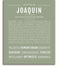Joaquin Personalized Name Meaning Art Prints – Name Stories