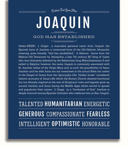 Joaquin | Name Art Print – Name Stories
