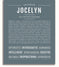 Jocelyn Personalized Name Meaning Art Prints – Name Stories