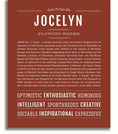 Jocelyn Personalized Name Meaning Art Prints – Name Stories