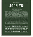 Jocelyn Personalized Name Meaning Art Prints – Name Stories