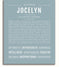 Jocelyn Personalized Name Meaning Art Prints – Name Stories