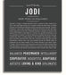 Jodi Personalized Name Meaning Art Prints – Name Stories