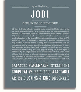 Jodi | Name Art Print – Name Stories