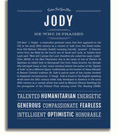 Jody (male) | Name Art Print – Name Stories