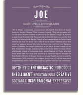 Joe | Name Art Print – Name Stories
