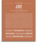 Joe | Name Art Print – Name Stories