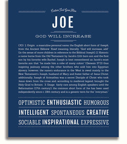 Joe | Name Art Print – Name Stories
