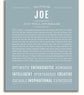 Joe Personalized Name Meaning Art Prints – Name Stories