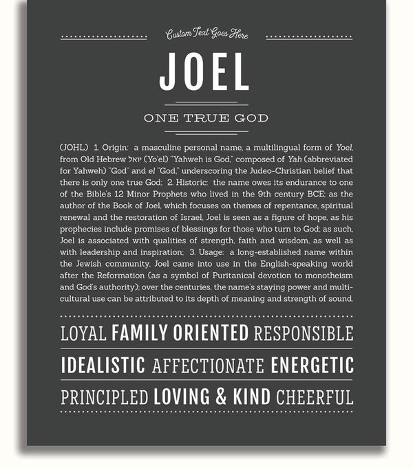 Joel | Name Art Print – Name Stories