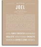 Joel Personalized Name Meaning Art Prints – Name Stories