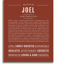 Joel Personalized Name Meaning Art Prints – Name Stories