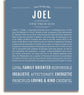 Joel Personalized Name Meaning Art Prints – Name Stories