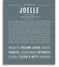 Joelle Personalized Name Meaning Art Prints – Name Stories