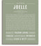 Joelle Personalized Name Meaning Art Prints – Name Stories