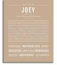 Joey (male) | Name Art Print - Personalized Custom Gifts – Name Stories