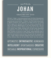 Johan | Name Art Print – Name Stories