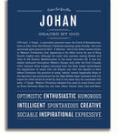 Johan | Name Art Print – Name Stories