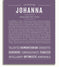 Johanna | Name Art Print – Name Stories