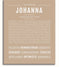 Johanna | Name Art Print – Name Stories