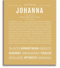 Johanna | Name Art Print – Name Stories