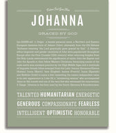 Johanna | Name Art Print – Name Stories