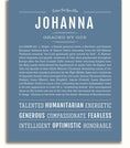 Johanna | Name Art Print – Name Stories