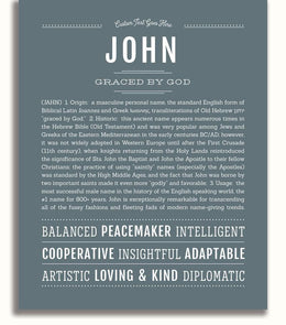 John | Name Art Print – Name Stories