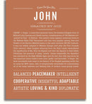 John Personalized Name Meaning Art Prints – Name Stories