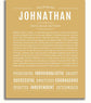 Johnathan Personalized Name Meaning Art Prints – Name Stories