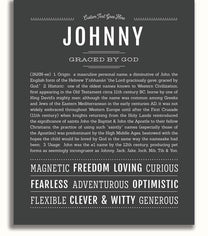 Johnny | Name Art Print – Name Stories