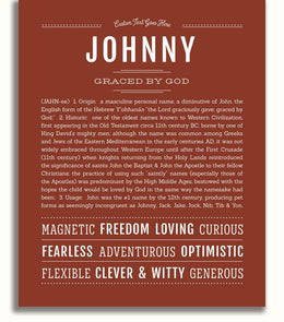 Johnny | Name Art Print – Name Stories