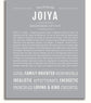 Joiya Personalized Name Meaning Art Prints – Name Stories