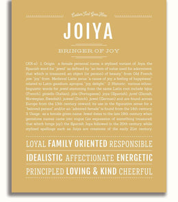 Joiya | Name Art Print – Name Stories