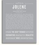 Jolene | Name Art Print – Name Stories