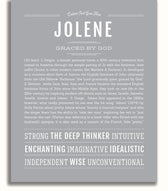Jolene | Name Art Print – Name Stories