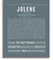 Jolene | Name Art Print – Name Stories