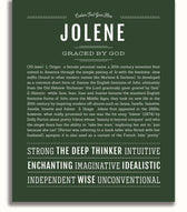 Jolene | Name Art Print – Name Stories