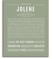 Jolene | Name Art Print – Name Stories