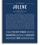 Jolene | Name Art Print – Name Stories