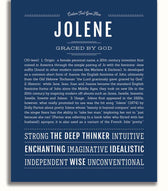 Jolene | Name Art Print – Name Stories