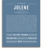Jolene | Name Art Print – Name Stories