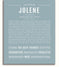 Jolene | Name Art Print – Name Stories