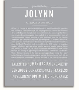 Jolynn | Name Art Print – Name Stories