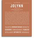 Jolynn | Name Art Print – Name Stories