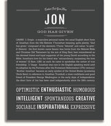 Jon | Name Art Print – Name Stories