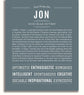 Jon Personalized Name Meaning Art Prints – Name Stories