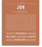 Jon Personalized Name Meaning Art Prints – Name Stories