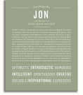 Jon | Name Art Print – Name Stories
